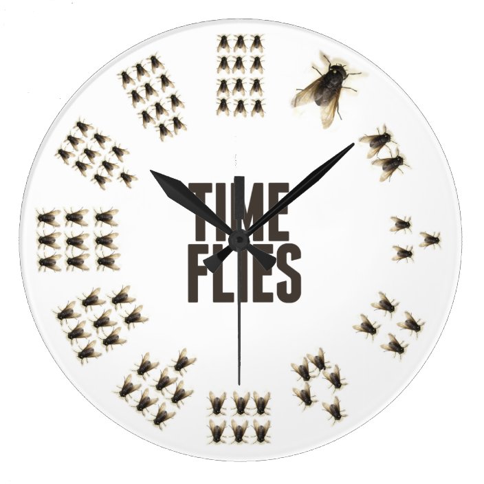 Time Flies Clock | Zazzle.com
