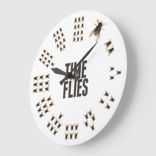 Time Flies Clock | Zazzle