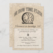 Time Flies Clock Invitation - Vintage | Zazzle