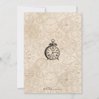 Time Flies Clock Invitation - Vintage | Zazzle
