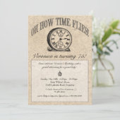 Time Flies Clock Invitation - Vintage | Zazzle
