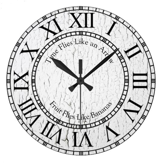 Time Flies Like an Arrow Large Clock | Zazzle.com