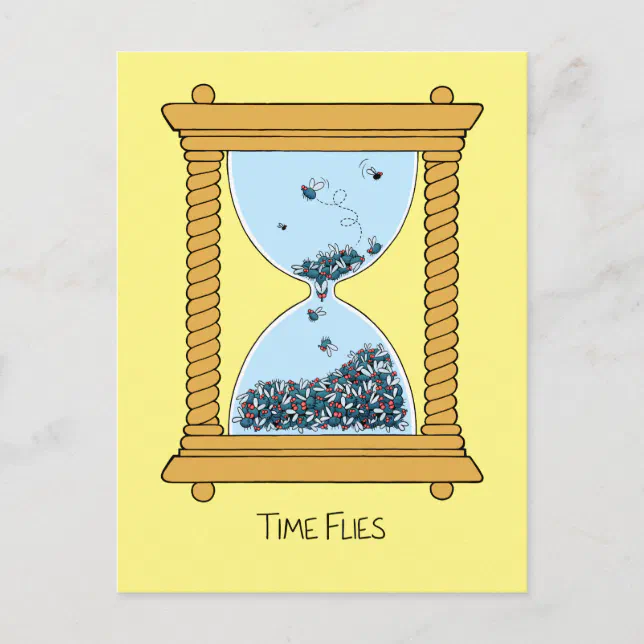 Time Flies Postcard | Zazzle
