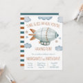 Time Flies When You're Having Fun! Blimp Birthday Invitation | Zazzle