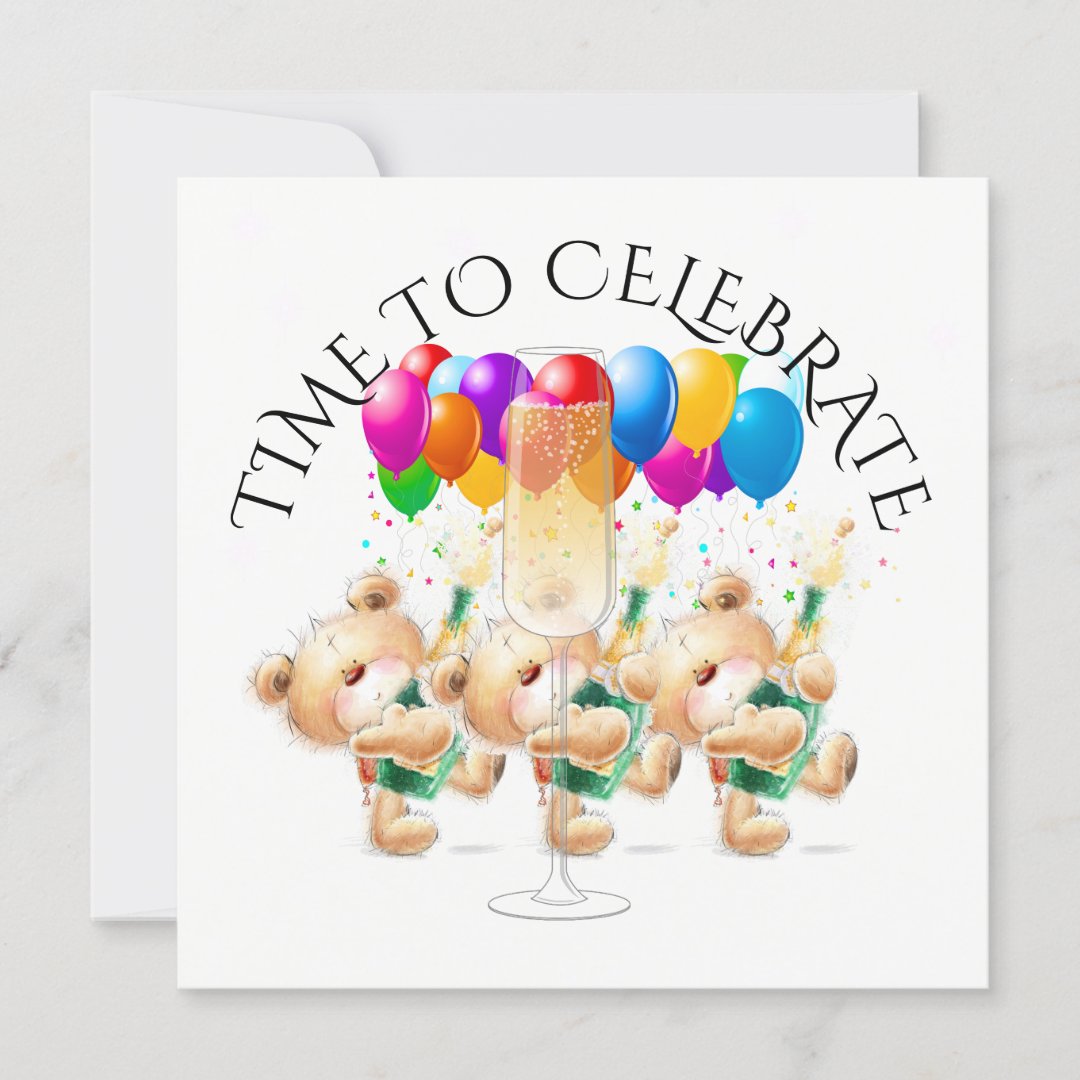 Time For Celebration Invitation | Zazzle
