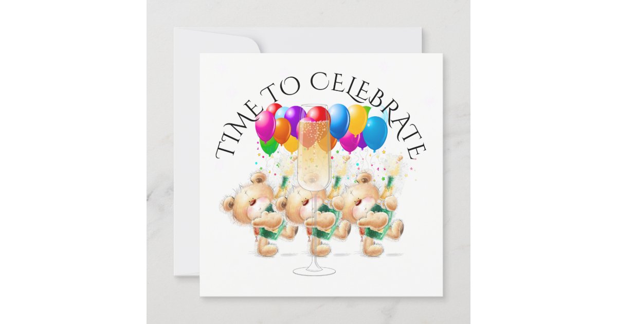 Time For Celebration Invitation | Zazzle