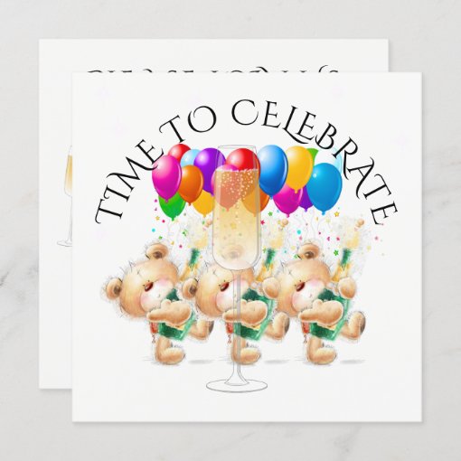 Time For Celebration Invitation | Zazzle