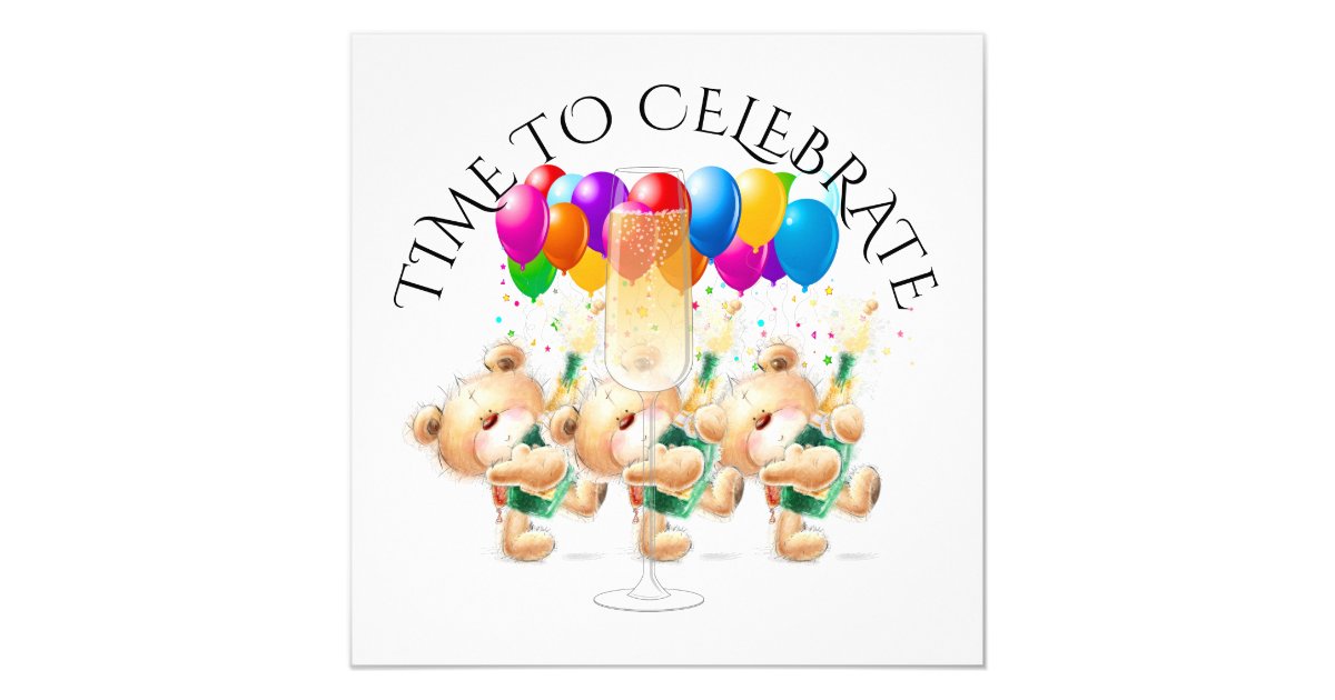 Time For Celebration Invitation | Zazzle.com