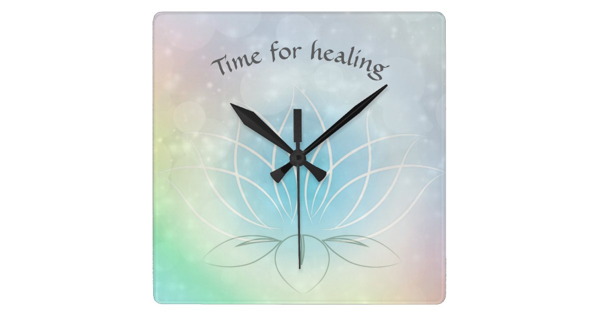 'Time for healing' rainbow clock | Zazzle.com