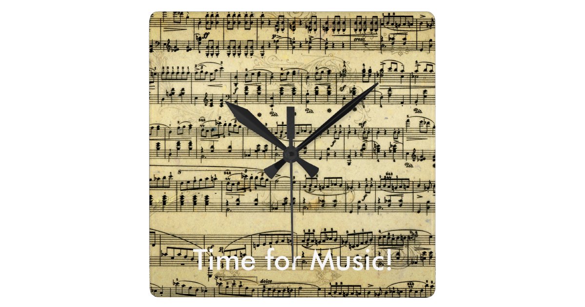Time for Music Clock | Zazzle
