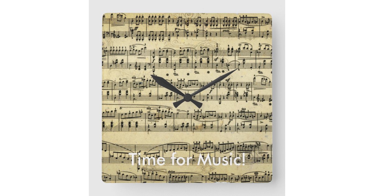 Time for Music Clock | Zazzle