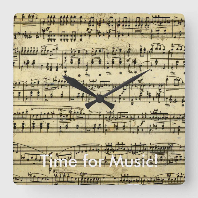 Time for Music Clock | Zazzle