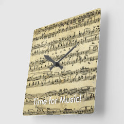 Time for Music Clock | Zazzle