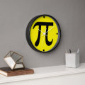 Time For Pi Wall Clock with Black Wood Frame | Zazzle