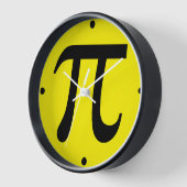 Time For Pi Wall Clock with Black Wood Frame | Zazzle