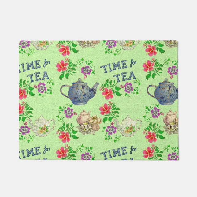 TIME for TEA Doormat | Zazzle