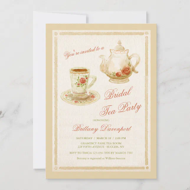 Time for Tea Invitation | Zazzle
