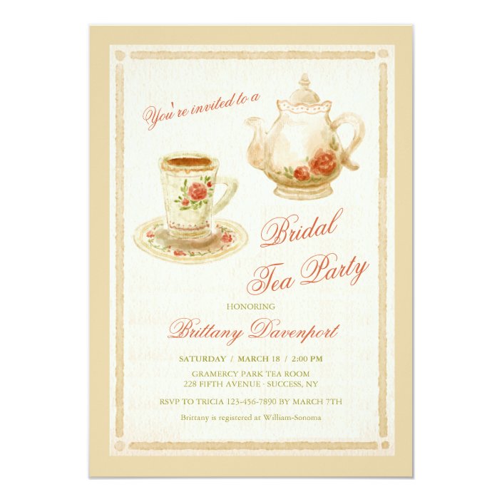 Time for Tea Invitation | Zazzle.com