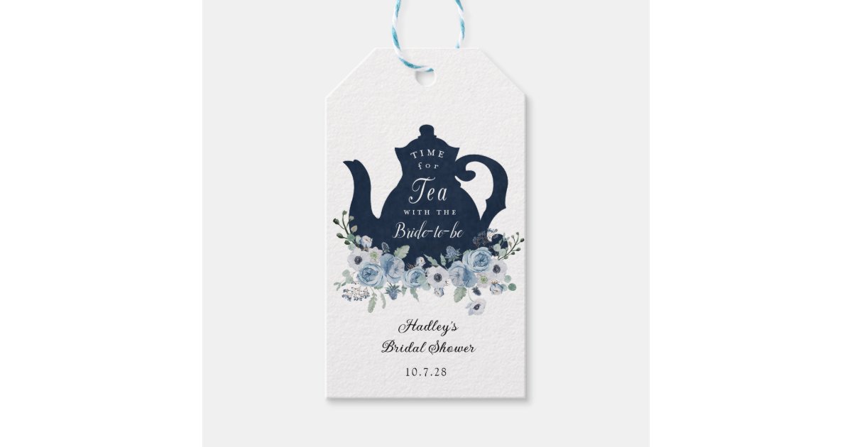 Time for Tea with the Bride to Be Gift Tags | Zazzle