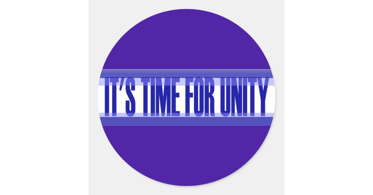 Time for Unity Jumbo Sticker | Zazzle.com