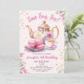 Time Four Tea! Girl Pink 4th Birthday Tea Party Invitation | Zazzle