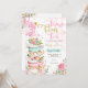 Time Four Tea Pink Floral 4th Birthday Tea ParTEA Invitation | Zazzle