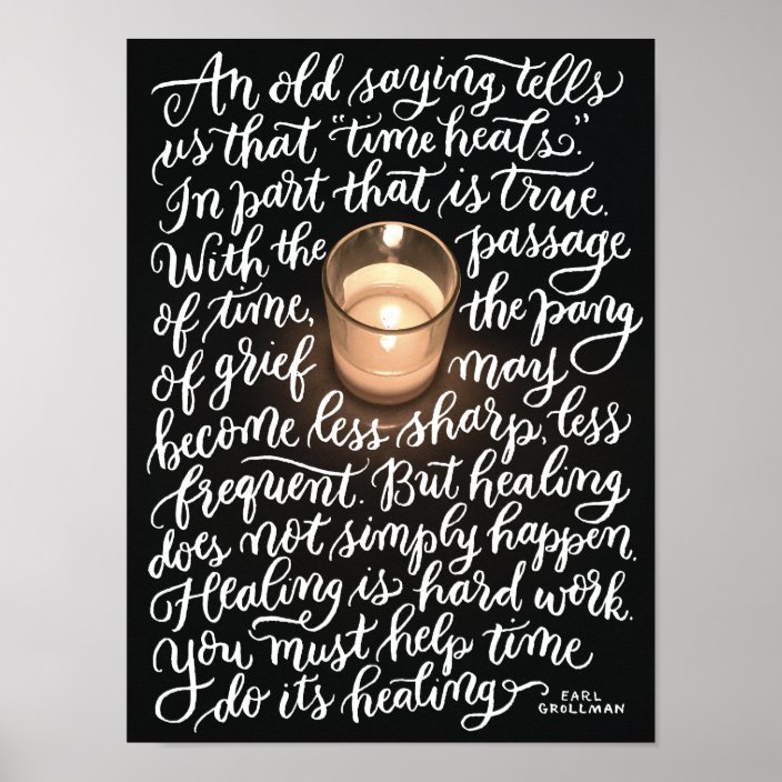 Time Heals Hand-lettered Art Poster | Zazzle.com