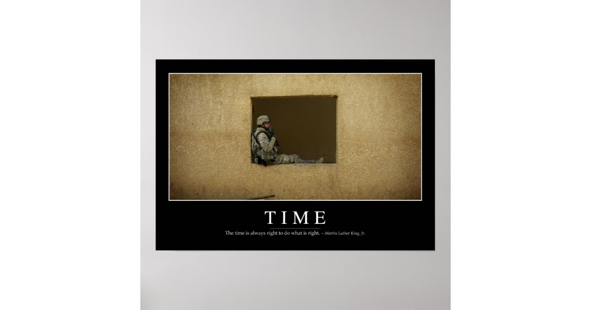 Time: Inspirational Quote Poster | Zazzle