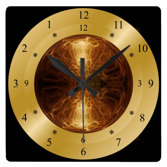 Time Machine Clock ~ Golden Electric Planet ~ * ~ | Zazzle.com
