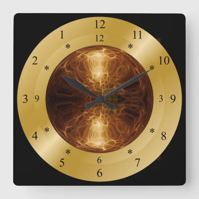 Time Machine Clock ~ Golden Electric Planet ~ * ~ | Zazzle