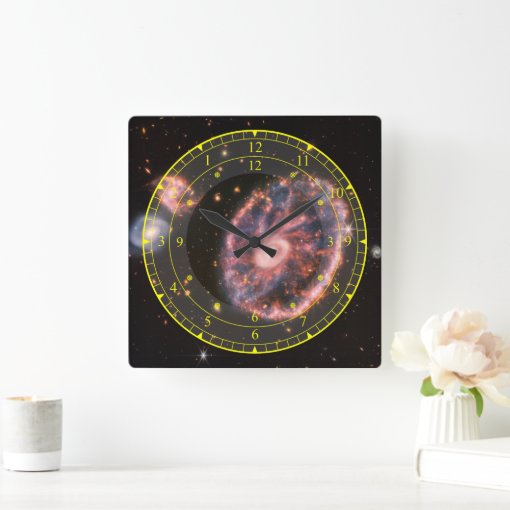 Time Machine Portal ~ Time Space Continuum ~ Square Wall Clock Zazzle