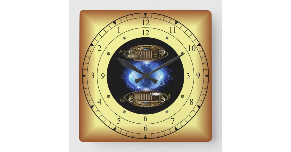 Time Machine Portal ~ Time/Space/ Continuum ~ Square Wall Clock | Zazzle