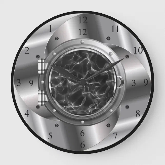 Time Machine Portal ~XZZ 01~Time/Space/Continuum ~ Large Clock | Zazzle