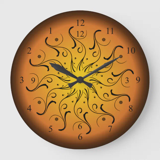 Time Machine ~ Space Time Continuum ~ Large Clock Zazzle