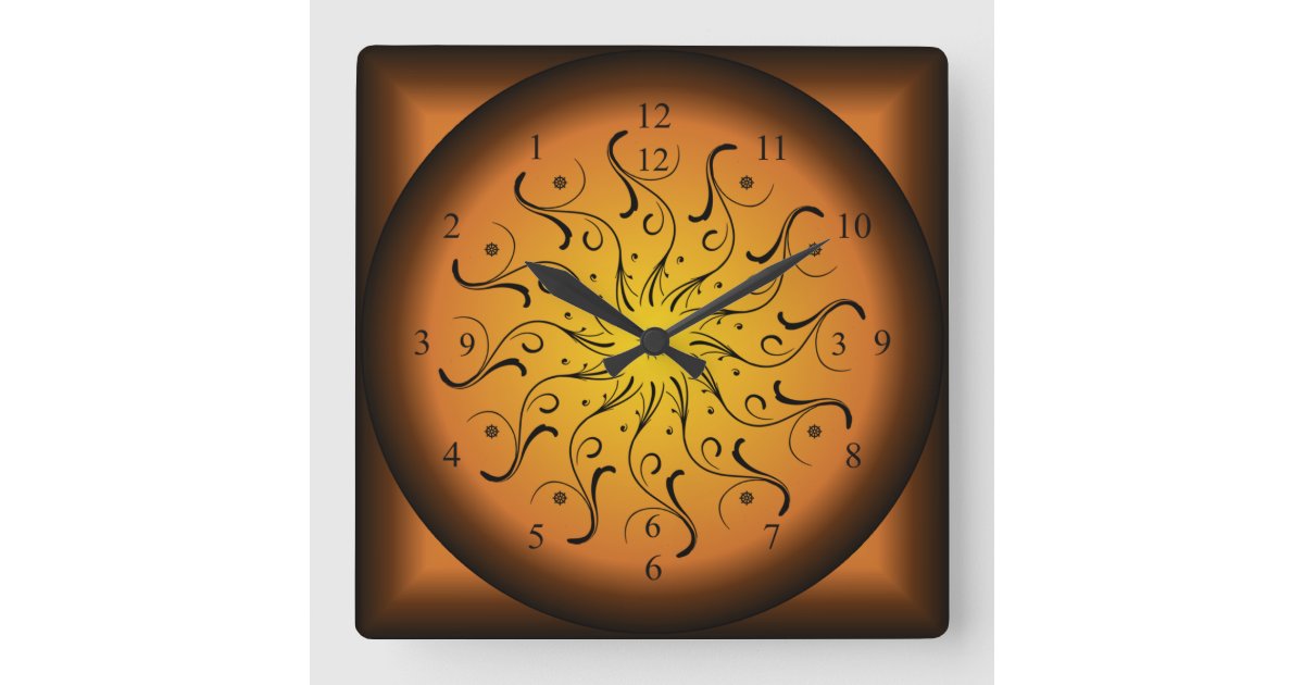 Time Machine ~ Space Time Continuum ~ Square Wall Clock Zazzle
