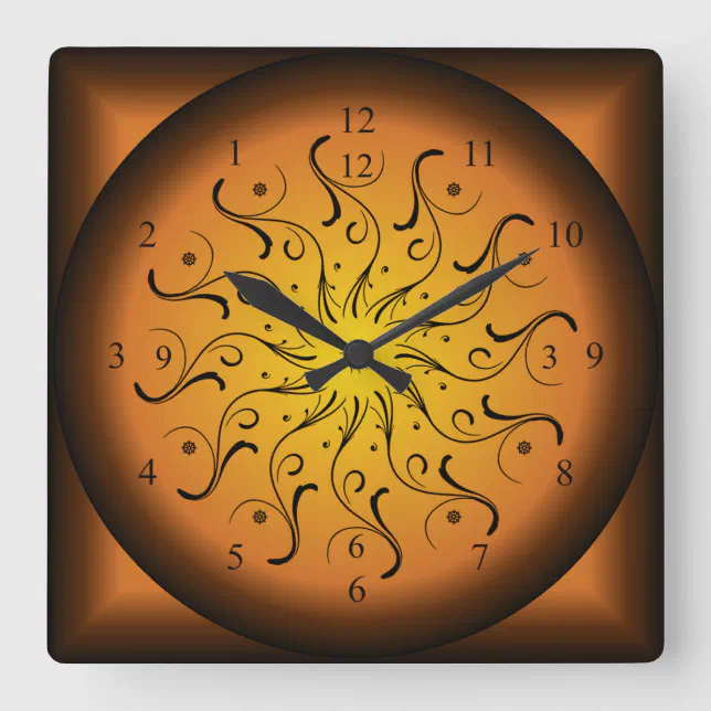 Time Machine ~ Space/Time Continuum ~ Square Wall Clock | Zazzle