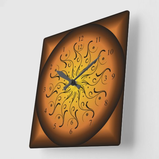 Time Machine ~ Space/Time Continuum ~ Square Wall Clock | Zazzle