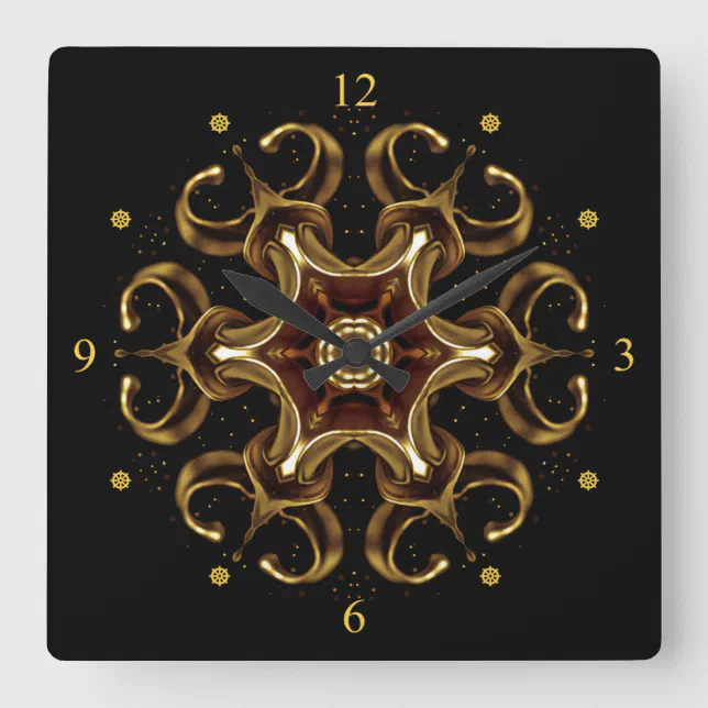 Time Machine Spacecraft V 02 ~ * ~ Square Wall Clock | Zazzle