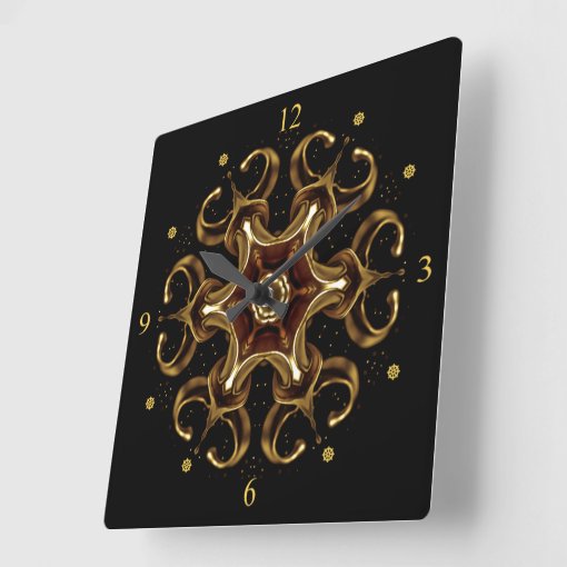 Time Machine Spacecraft V 02 ~ * ~ Square Wall Clock | Zazzle