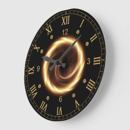 Time Machine ~ Spiral Fire Vortex ~ Time Portal ~ Large Clock | Zazzle