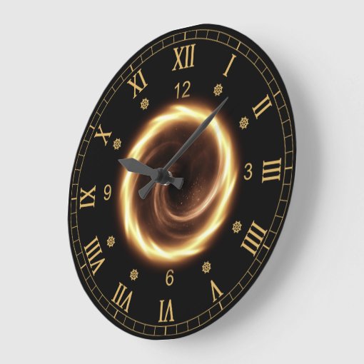 Time Machine ~ Spiral Fire Vortex ~ Time Portal ~ Large Clock | Zazzle