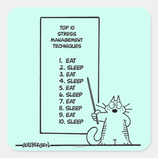 Time Management Square Sticker | Zazzle.com