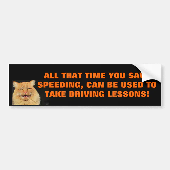 Time Saved Speeding Can Be Used On Driving Lessons Bumper Sticker | Zazzle