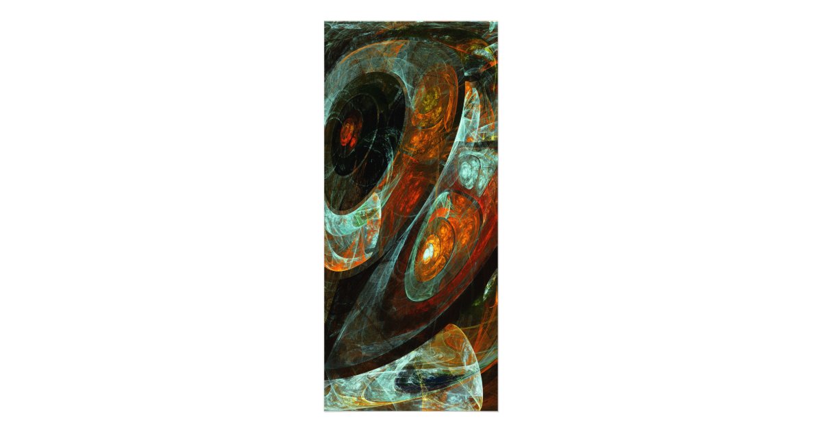 Time Split Abstract Art Rack Card | Zazzle