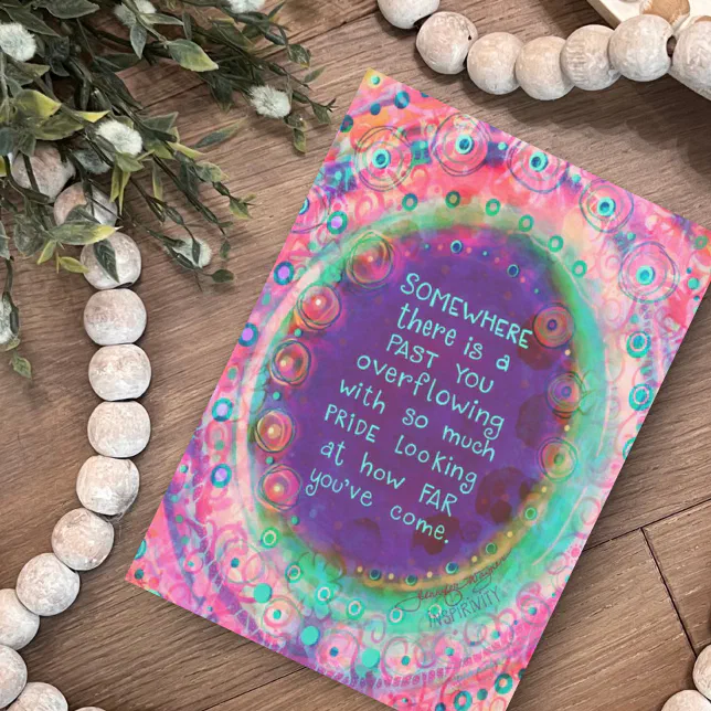 Time to be Proud Girly Pink Pretty Floral Card | Zazzle