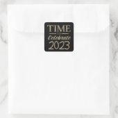 Time To Celebrate 2023 Happy New Year Square Sticker | Zazzle