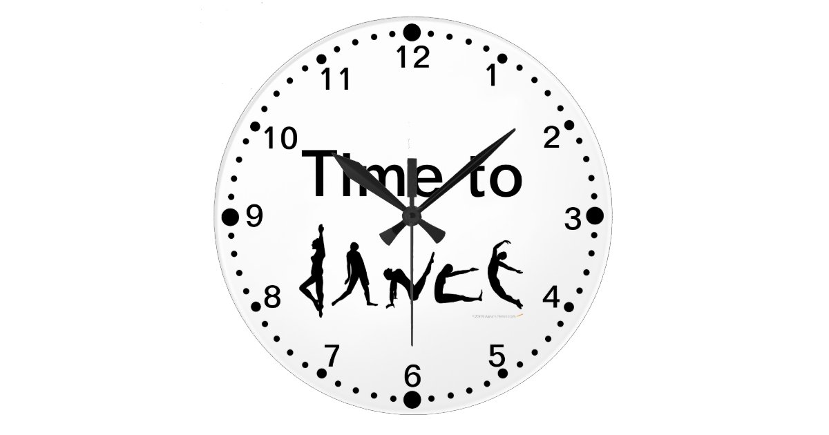 Time to Dance Dancers Silhouettes Wall Clock | Zazzle.com