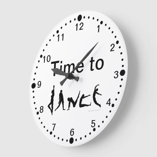 Time to Dance Dancers Silhouettes Wall Clock | Zazzle