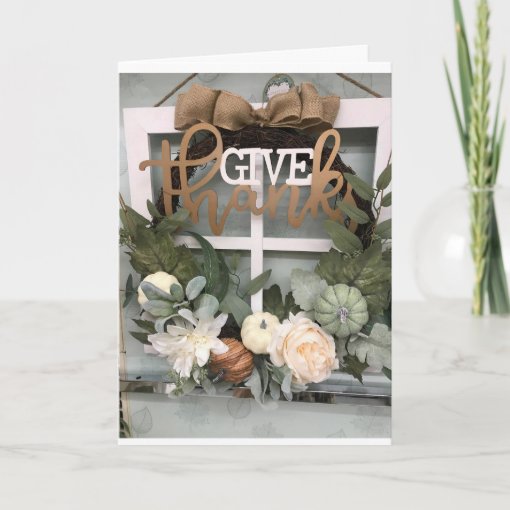 TIME TO GIVE THANKS FOR "YOU" THANKSGIVING CARD | Zazzle