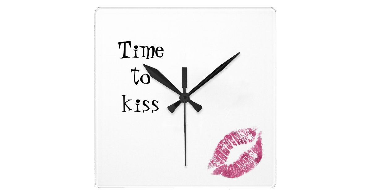 Time to Kiss Clock | Zazzle.com